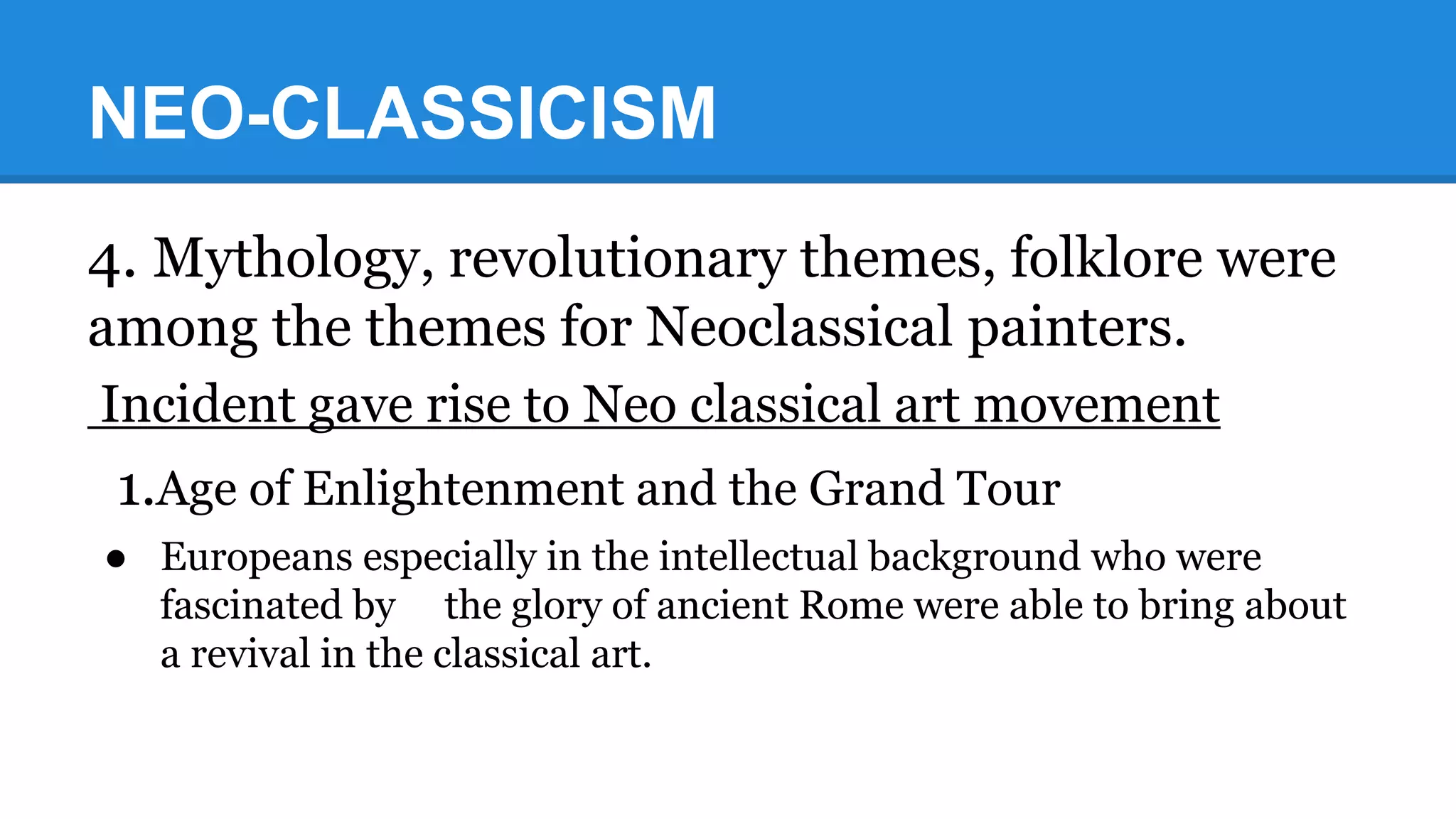 Neo classicism, romanticism and realism | PPTX