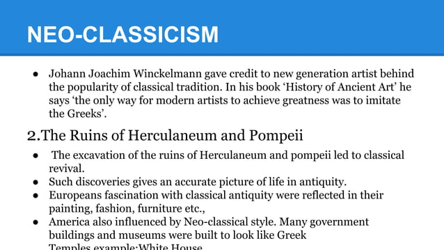 Neo classicism, romanticism and realism | PPTX