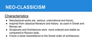 Neo classicism, romanticism and realism | PPTX