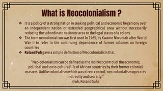 Neocolonialism Examples