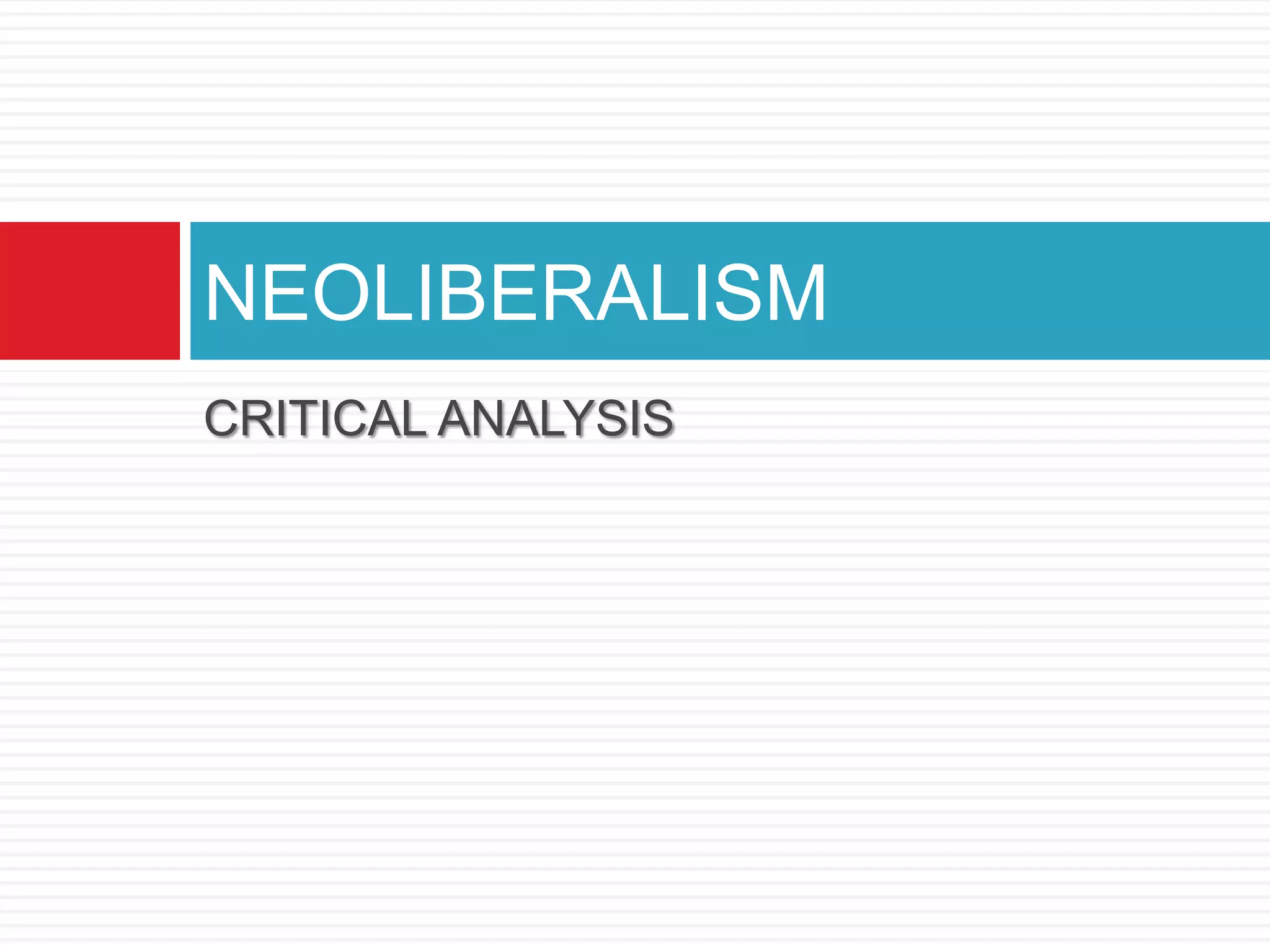Neoliberalism | PPTX