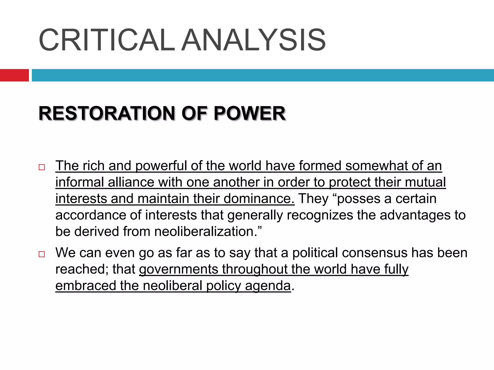 Neoliberalism | PPTX