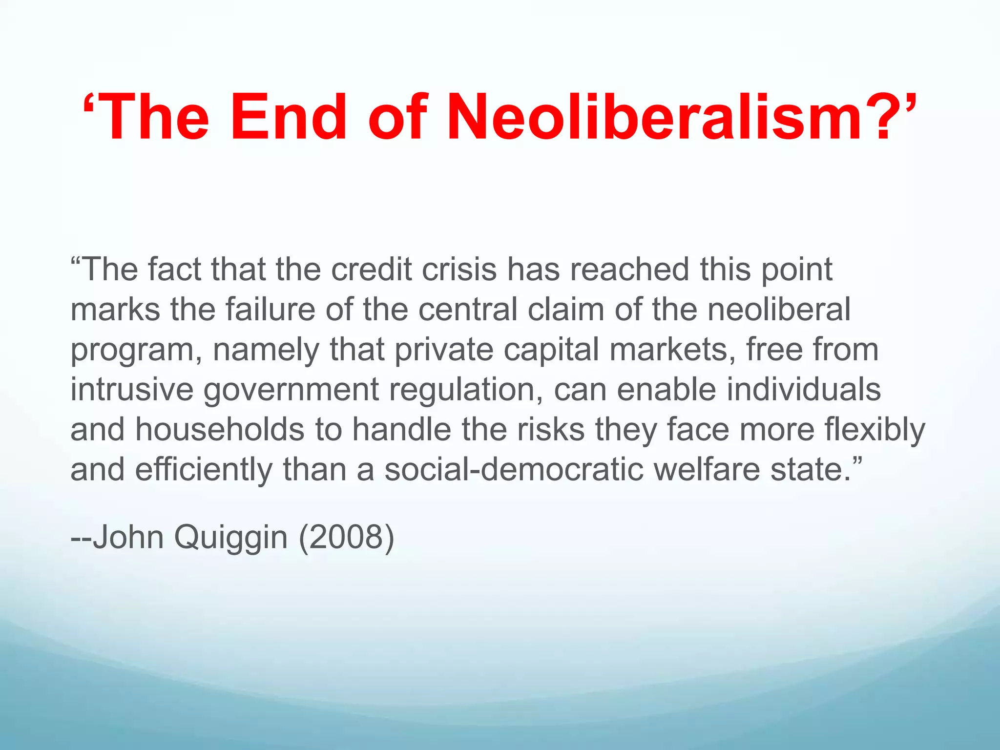 Neoliberalism | PPTX