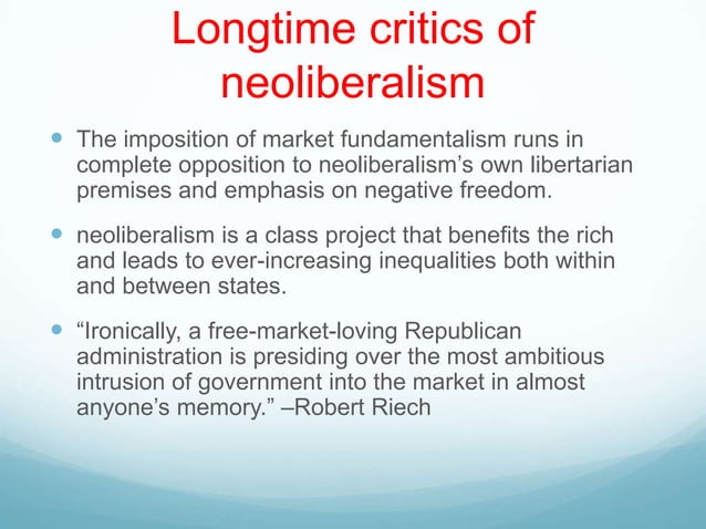 Neoliberalism | PPTX