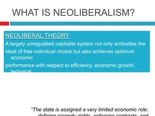 Neoliberalism manuel reprort | PPT | Free Download