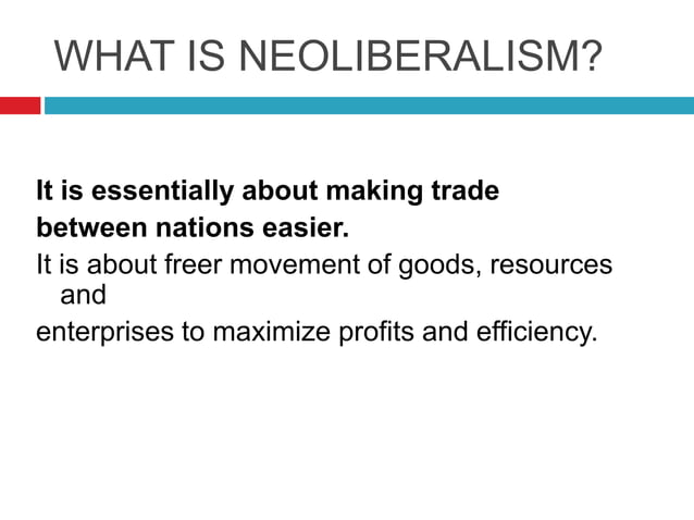 Neoliberalism manuel reprort | PPTX