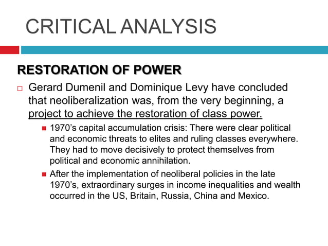 Neoliberalism manuel reprort | PPTX