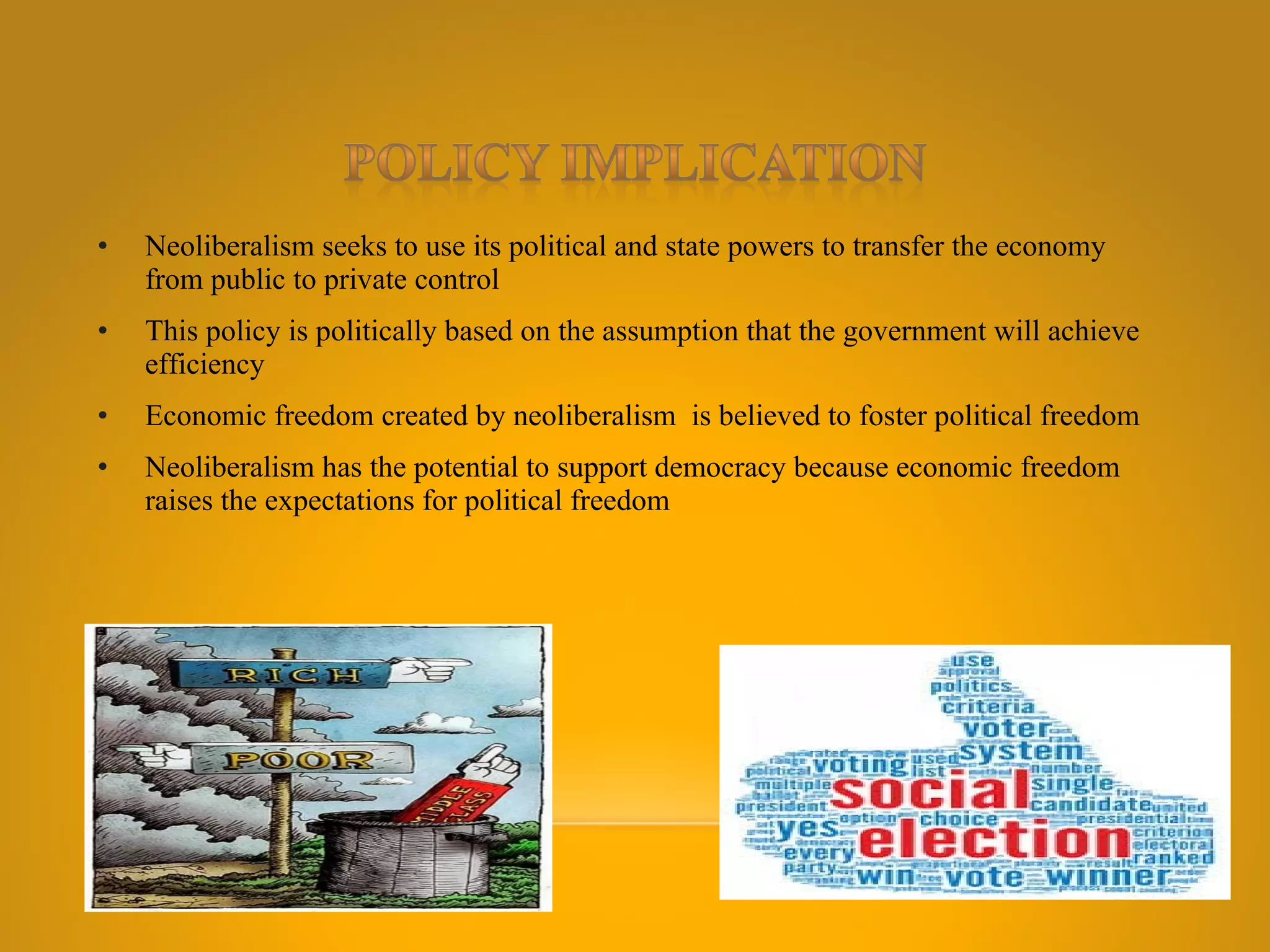 Neoliberalism, politics and society | PPT
