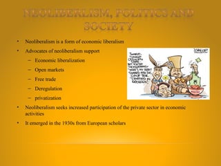 Neoliberalism, politics and society | PPT