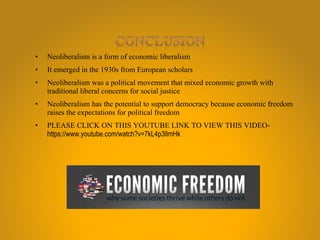 Neoliberalism, politics and society | PPT