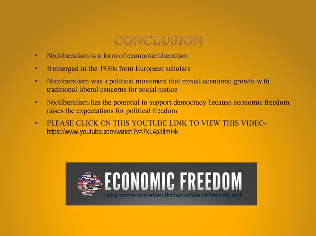 Neoliberalism, politics and society | PPT