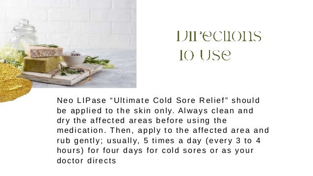 NEO LIPase “Ultimate Cold Sore Relief” - NeoFlexcen | PPT