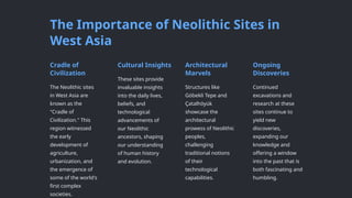 Uncovering the cradle of Agriculture: Neolithic sites in west Asia.pptx