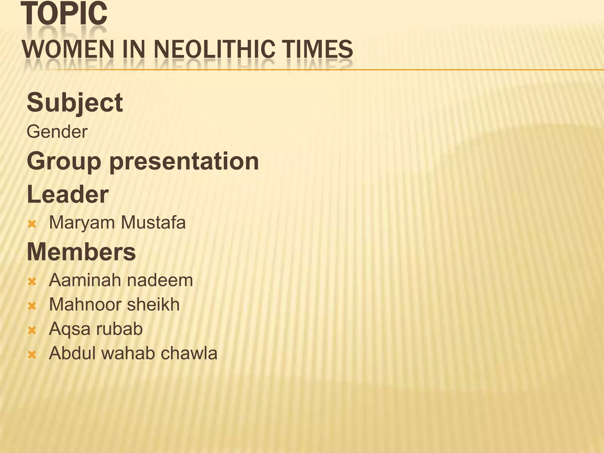 Neolithic times | PPTX