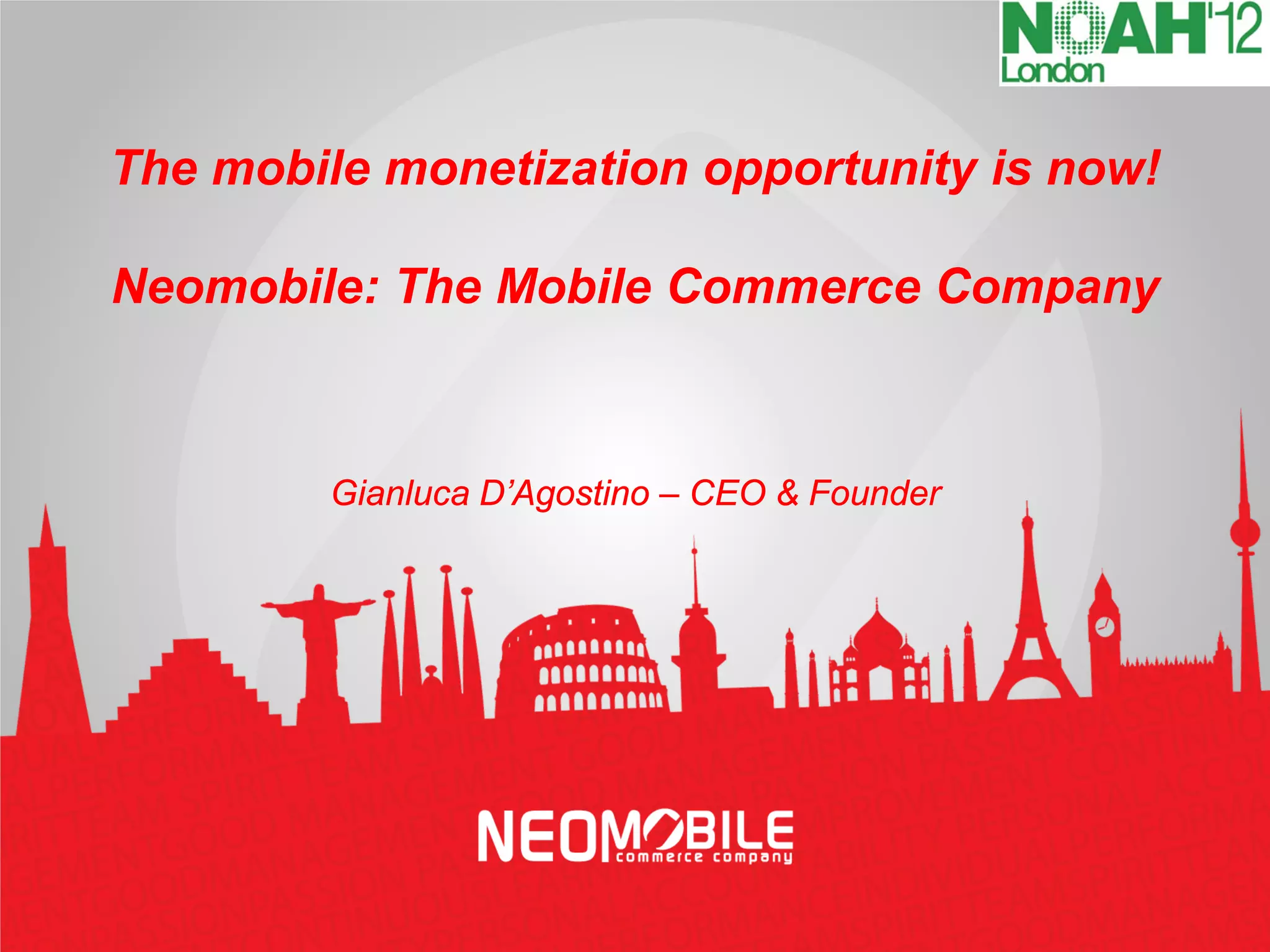 Neomobile - NOAH12 London | PDF | Internet | Computing