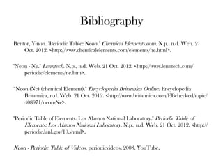 Neon Element Project | PPTX | Chemistry | Science