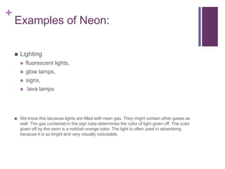 Neon element project | PPT