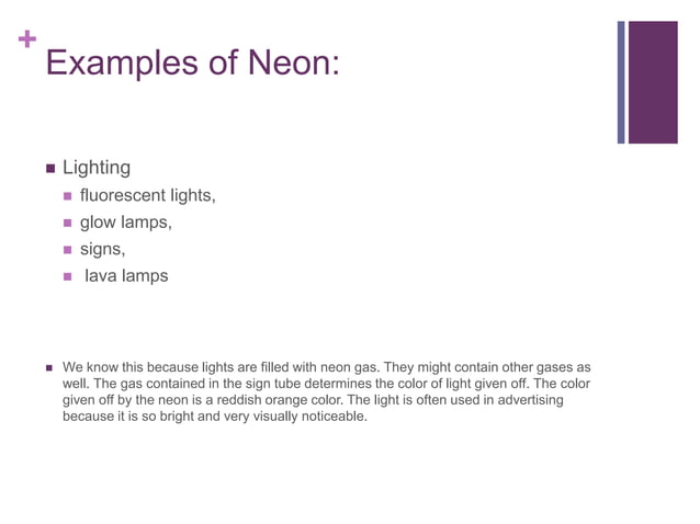Neon element project | PPT