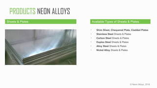 Neon Alloys - Manufacturer, Supplier and Exporter of Steel Pipes ...