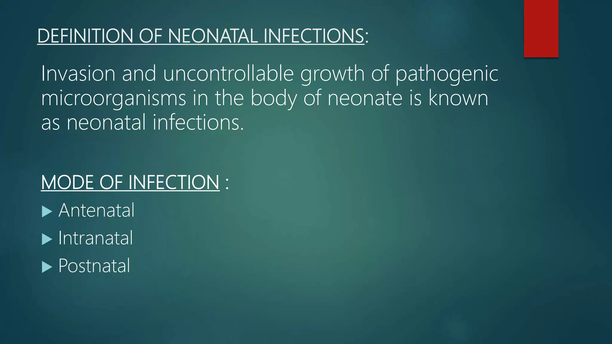 Neonatal Infections | PPT