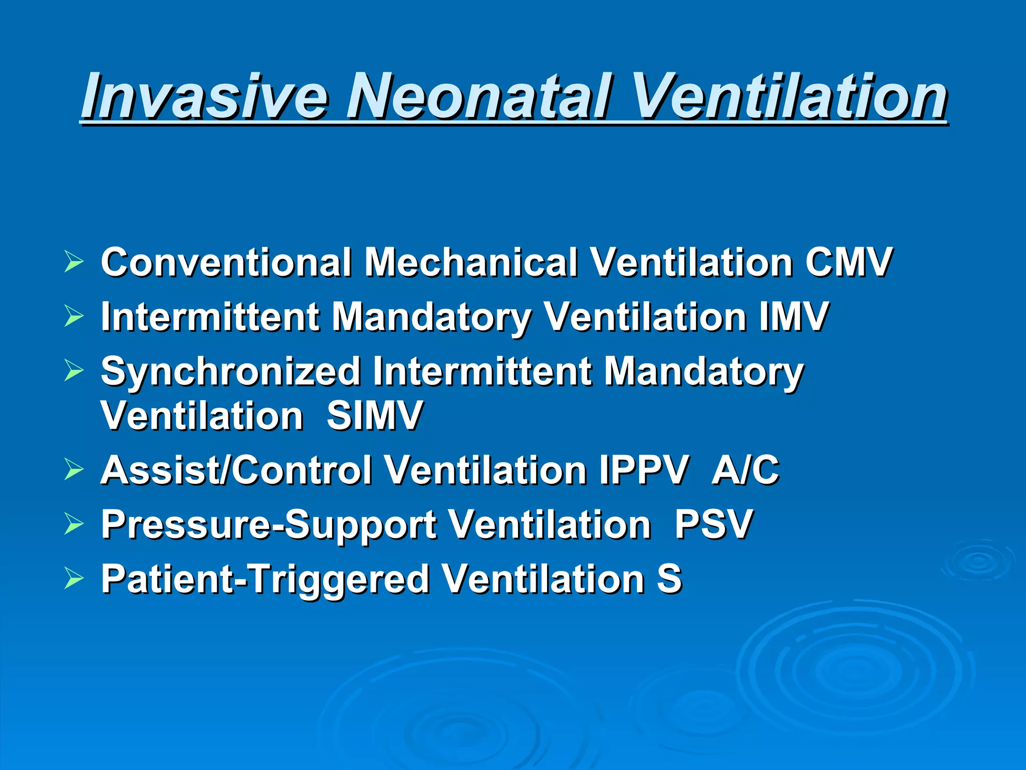 Neonatal Ventilation | PPT