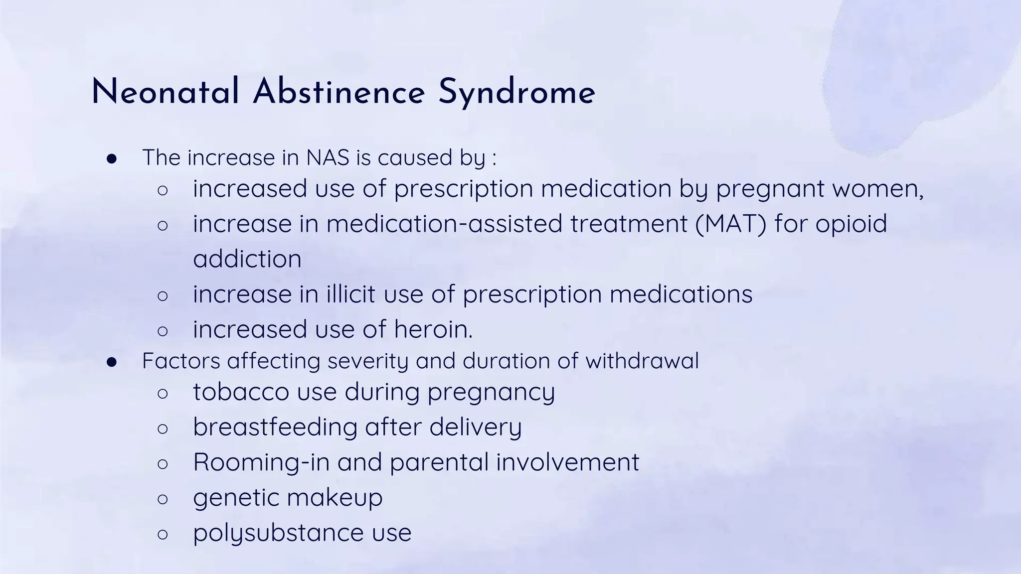 Neonatal Abstinence Syndrome - pptx | PPTX