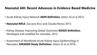 Neonatal Acute Renal Failure From NNU Aberdeen Maternity Hospital ...