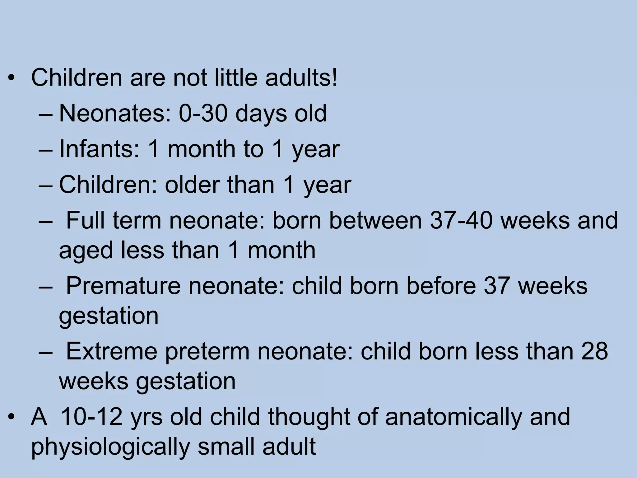 Neonatal and paediatric anaesthesia | PPTX