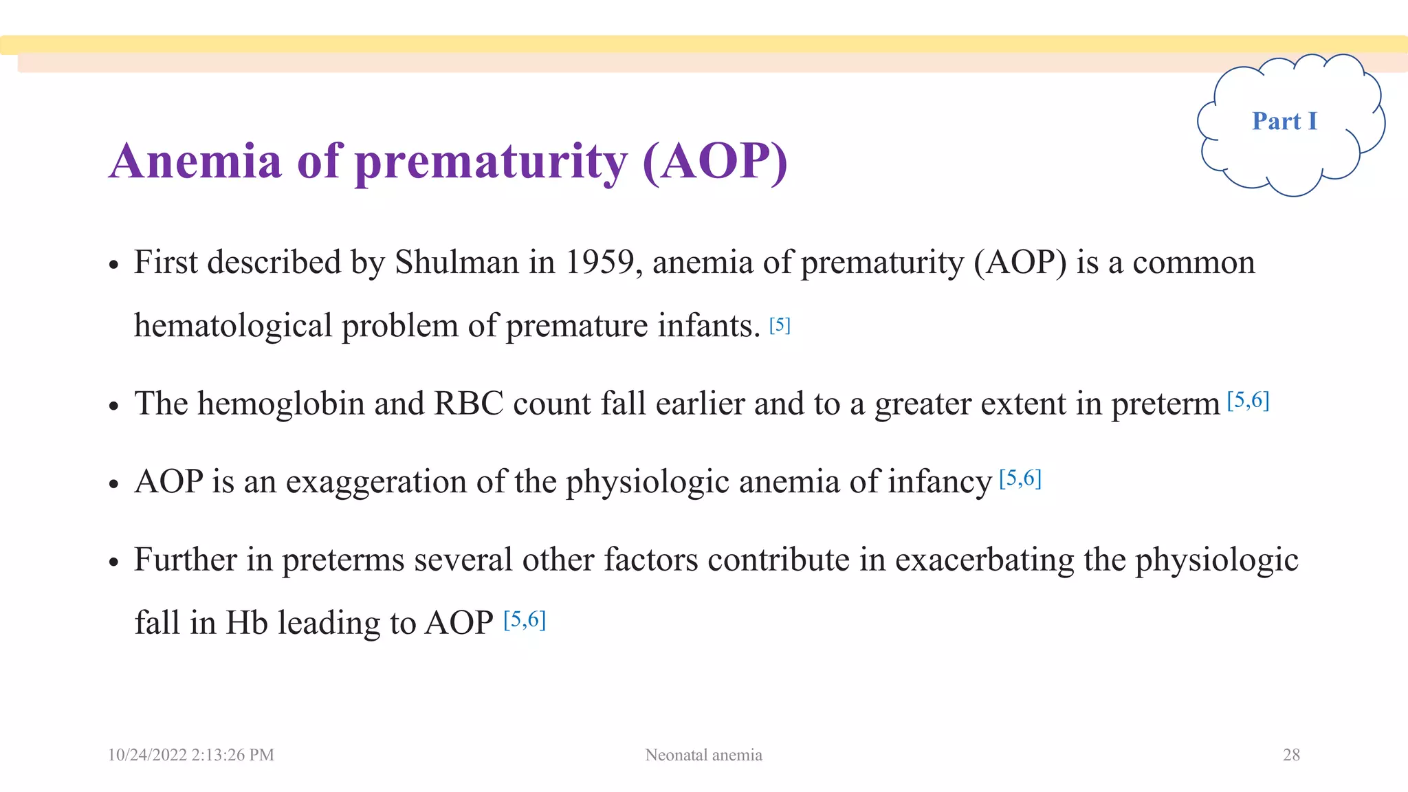 Neonatal anaemia: overview of pathophysiology, clinical approaches and ...