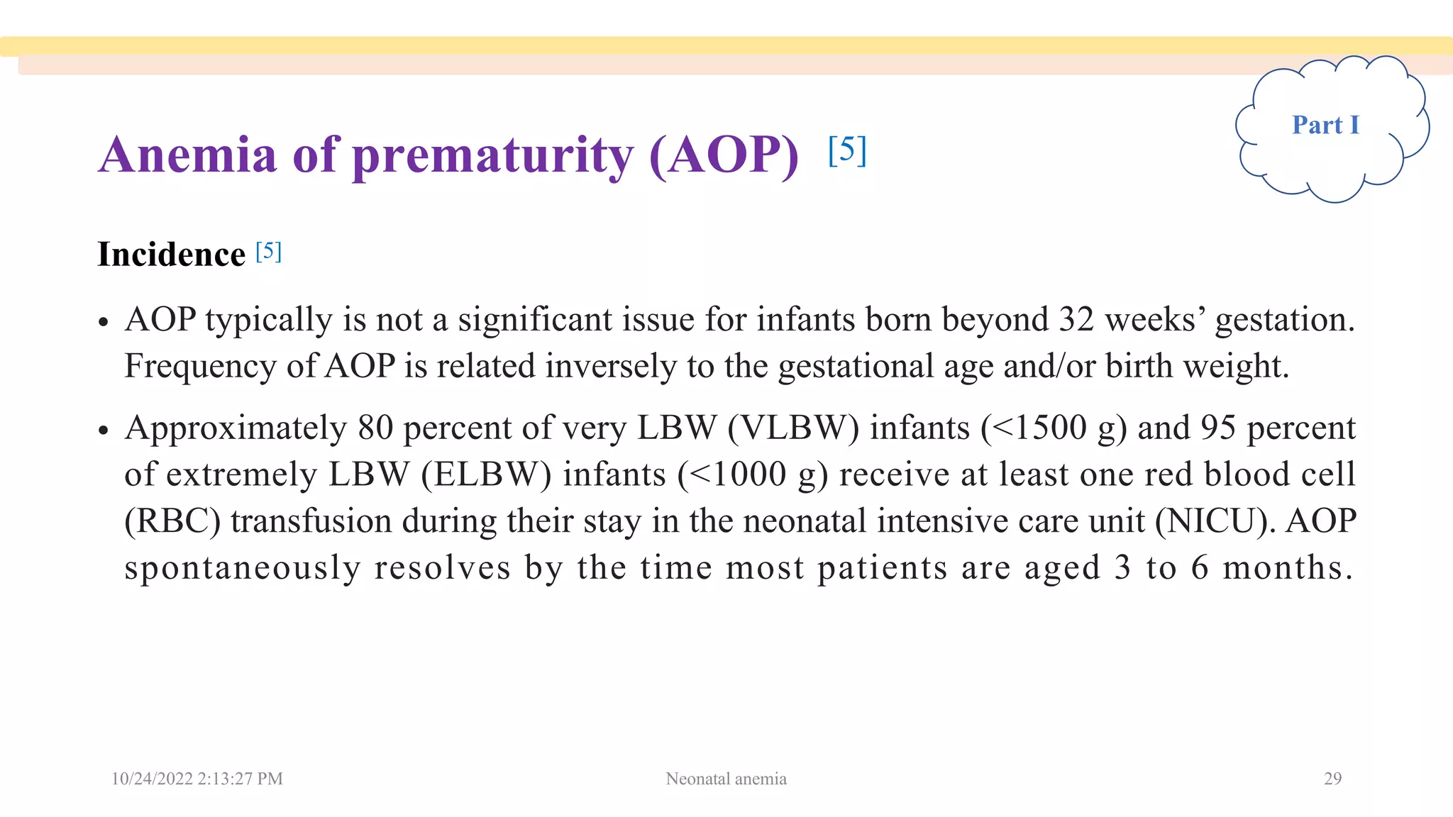 Neonatal anaemia: overview of pathophysiology, clinical approaches and ...