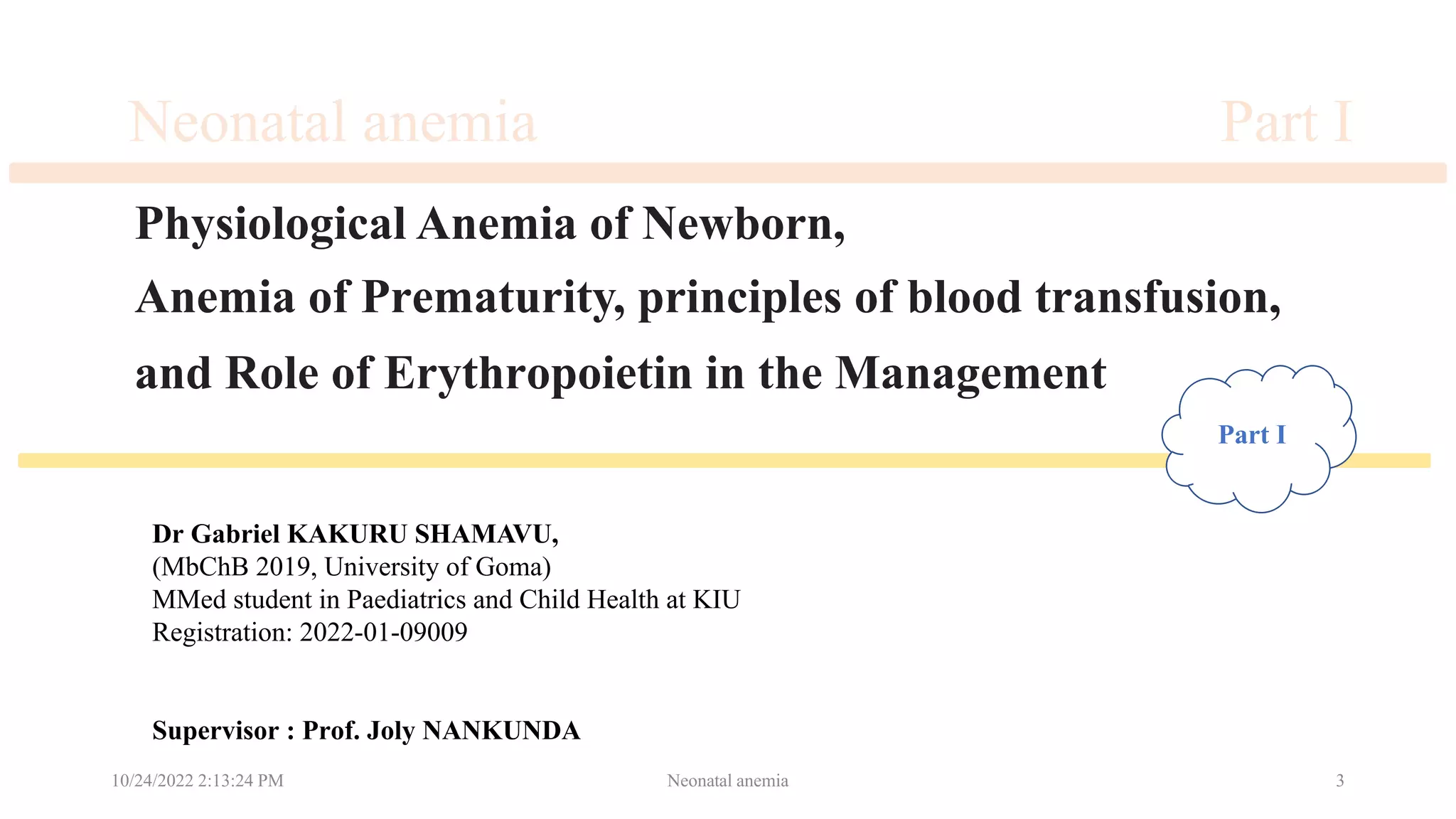 Neonatal anaemia: overview of pathophysiology, clinical approaches and ...