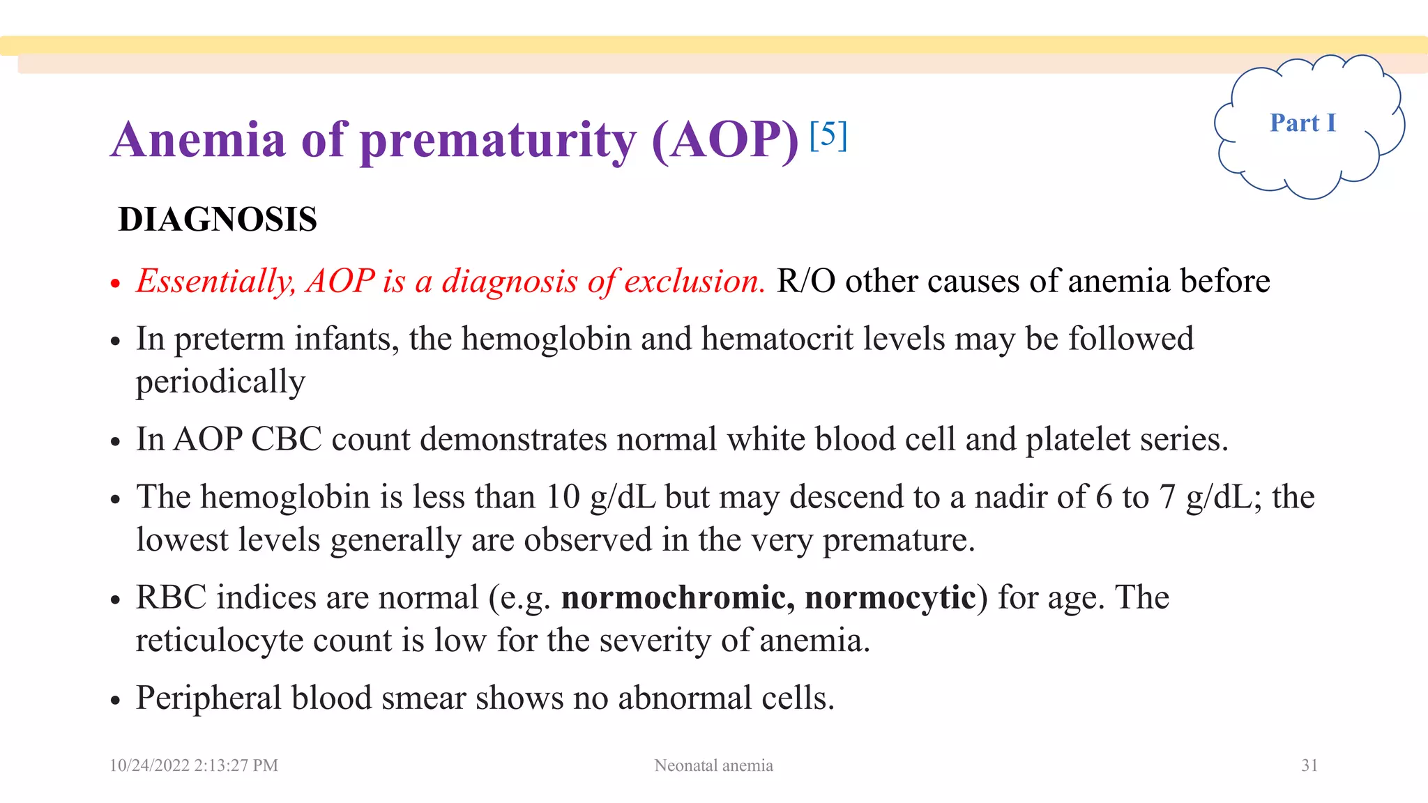 Neonatal anaemia: overview of pathophysiology, clinical approaches and ...