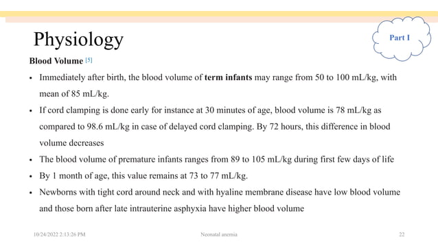 Neonatal anaemia: overview of pathophysiology, clinical approaches and ...