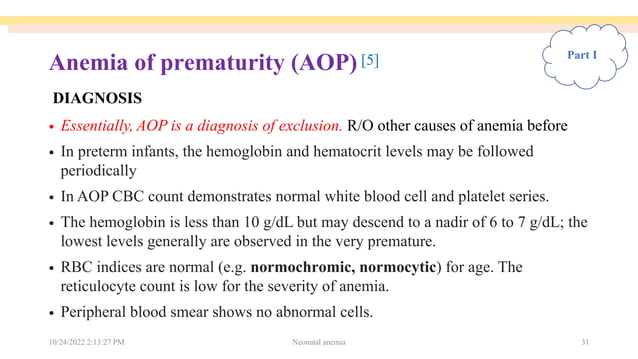 Neonatal anaemia: overview of pathophysiology, clinical approaches and ...