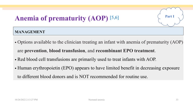 Neonatal anaemia: overview of pathophysiology, clinical approaches and ...