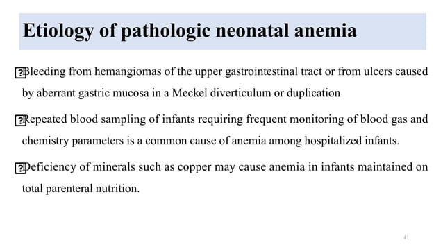 Neonatal anaemia: overview of pathophysiology, clinical approaches and ...