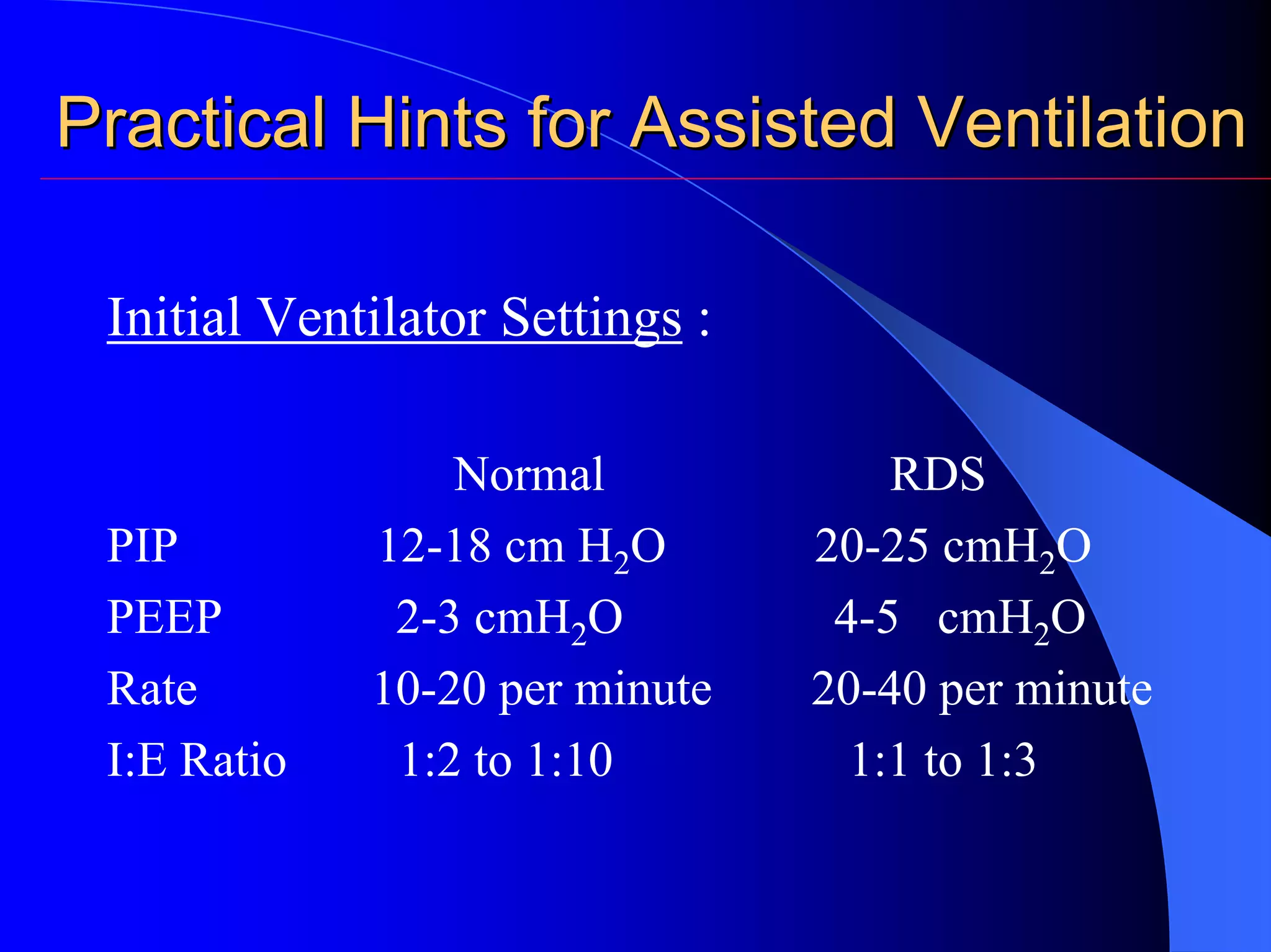 Neonatal assisted ventilation | PDF