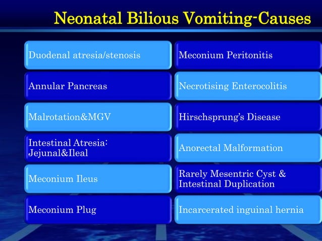Neonatal Bilious Vomiting- Part2 | PPTX