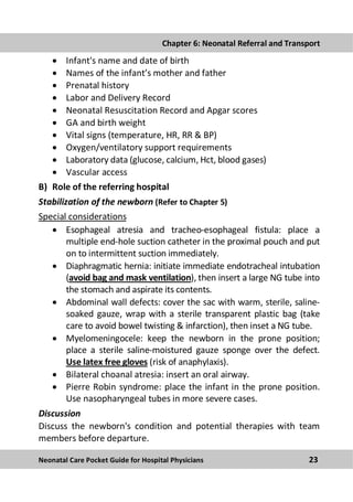 Neonatal care pocket guide for hospital physicians | PDF