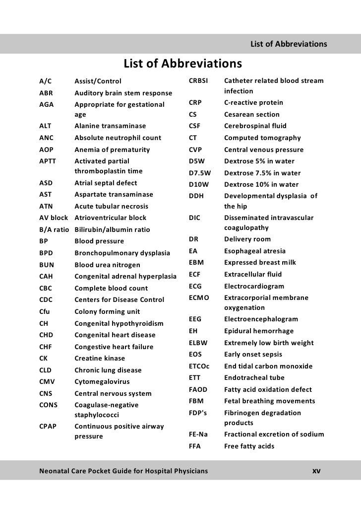 Neonatal care pocket guide for hospital physicians