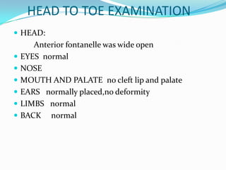 Neonatal case presentation on hypoxic ischemic encephalopathy | PPTX