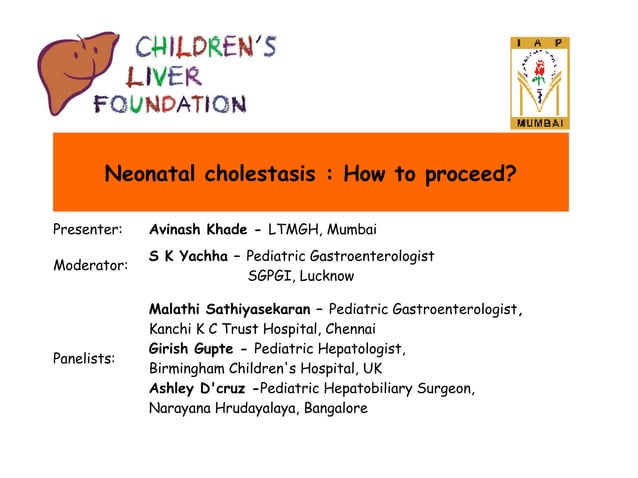 Neonatal cholestasis | PPT