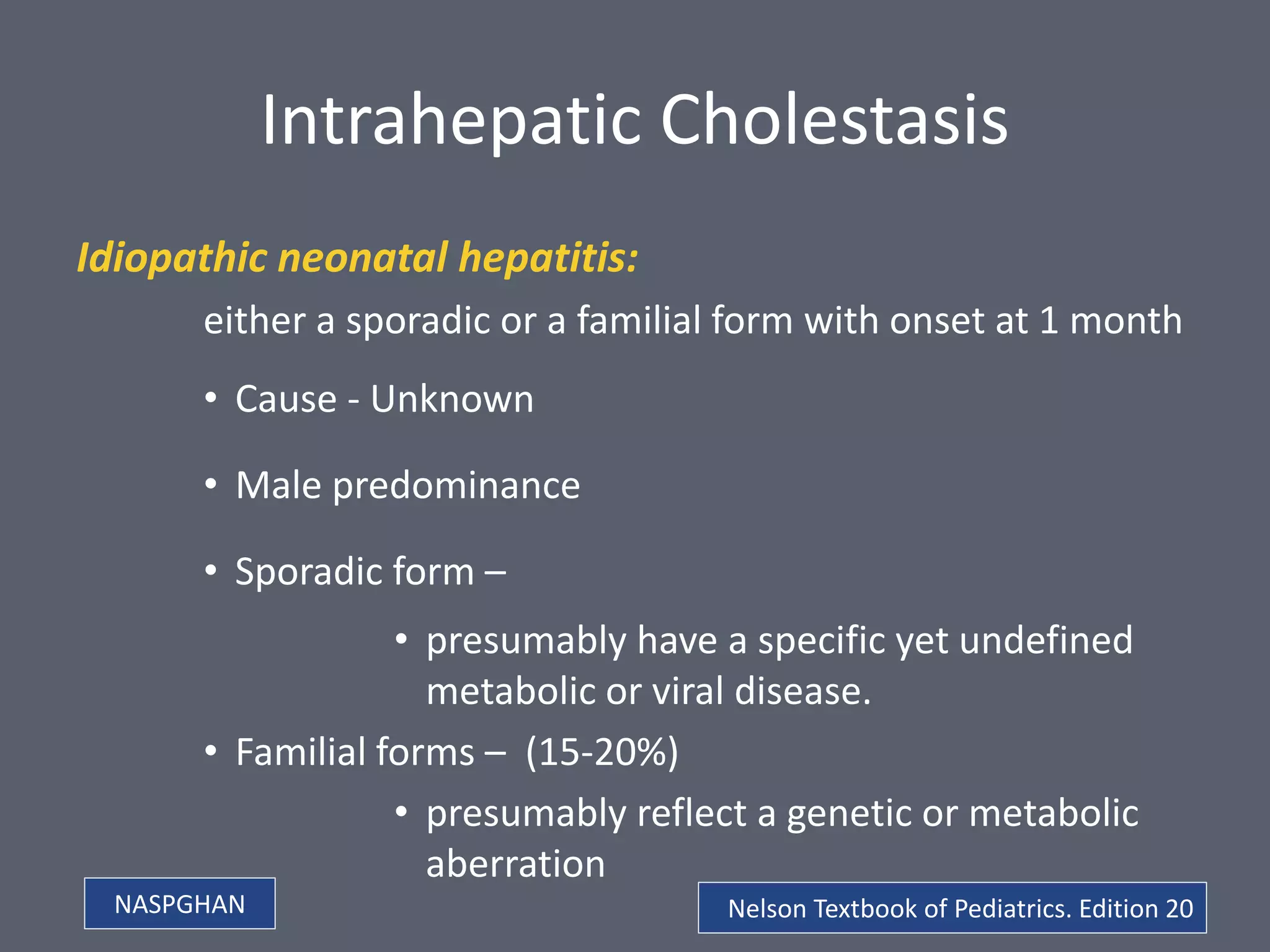 Neonatal cholestasis syndrome | PPTX