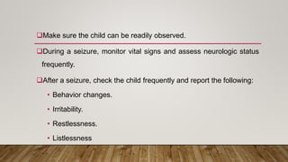 Neonatal convulsion & nursing management | PPTX