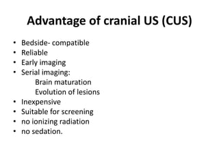Neonatal transcranial USG | PPT