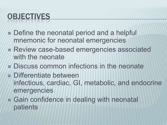 Neonatal Emergencies | PPTX