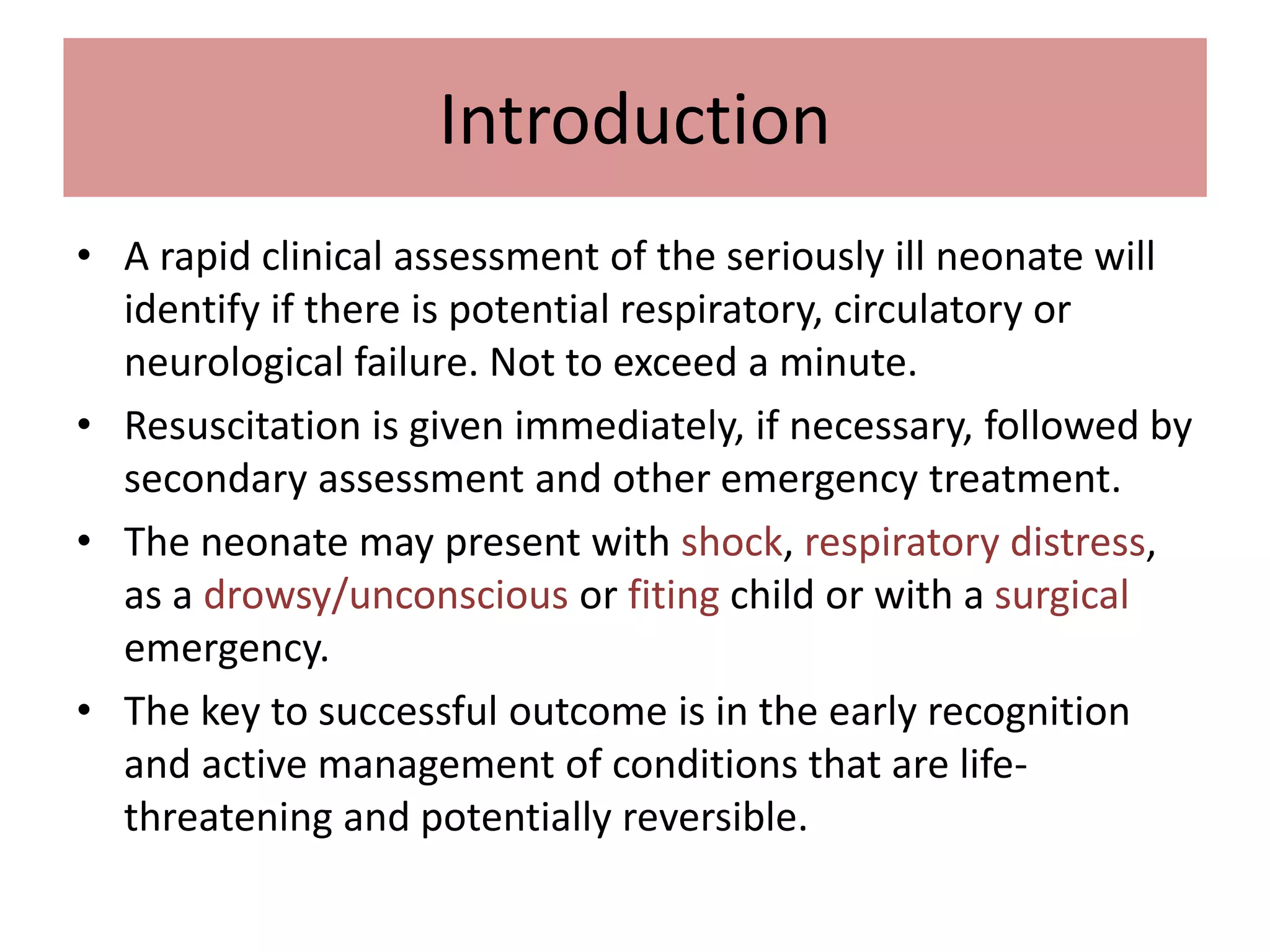 Neonatal emergencies | PPTX