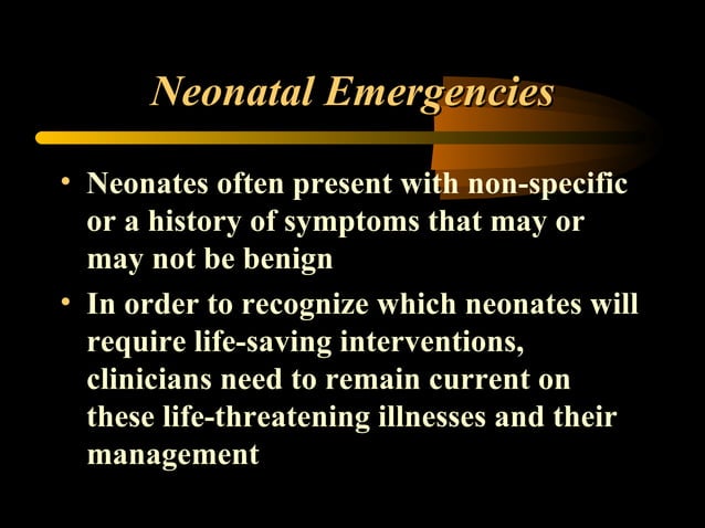 Neonatal emergencies | PPT