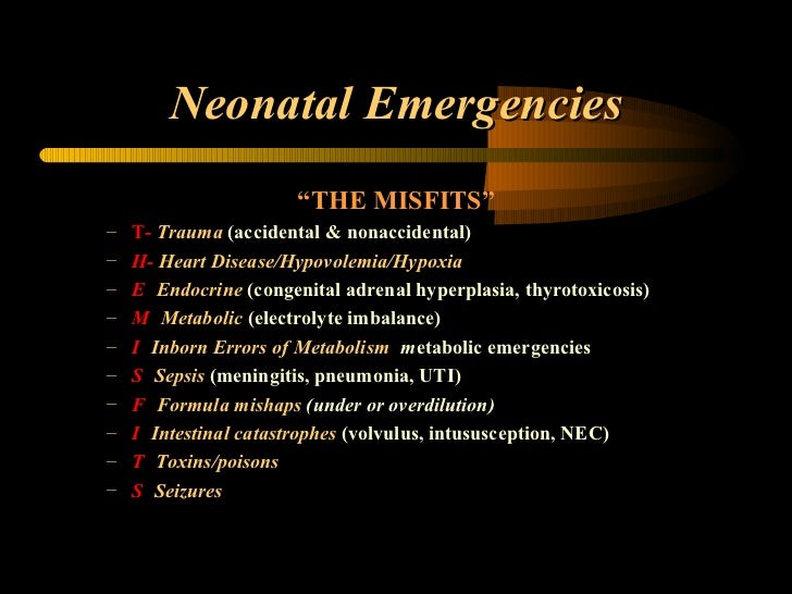 Neonatal emergencies