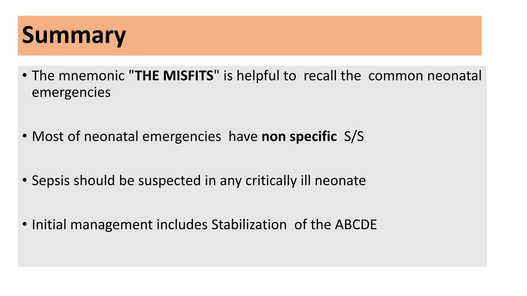 Neonatal emergencies guidelines | PPTX